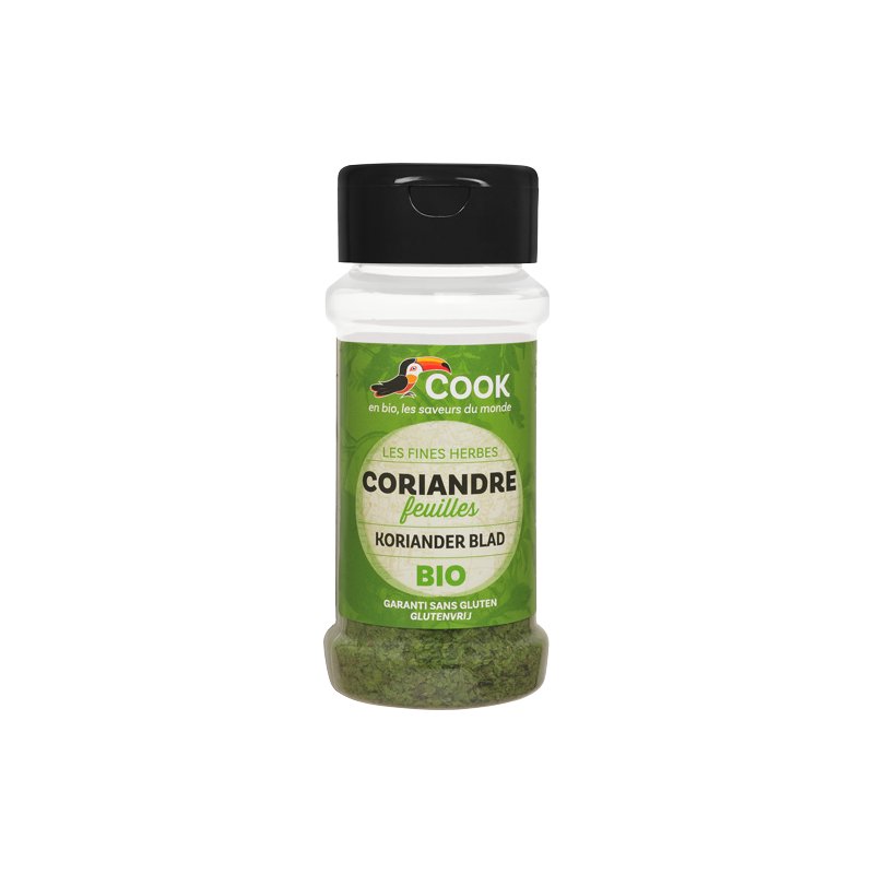 Vente d'aromate de feuilles de coriandre bio séchées Cook
