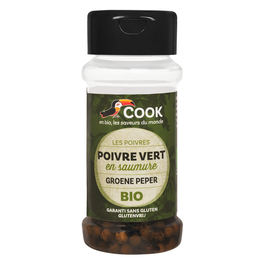 Vente d'épice de poivre vert en saumure bio Cook
